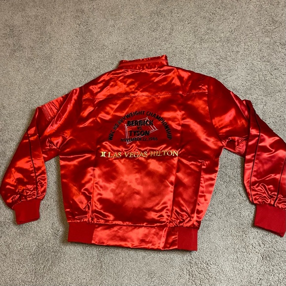p’zazz | Jackets & Coats | Vtg 986 Berbick Vs Tyson Las Vegas Hilton ...